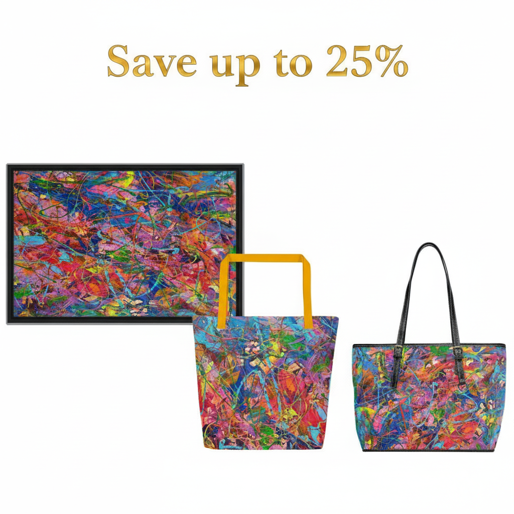 #182 Electric Storm Art Bundle - Framed Print + 2 Bags | Save 25% ...